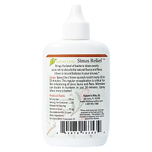 Nature's Rite Sinus Relief™, 1.5 oz. (45 mL) – All-Natural Nasal Sinus Spray – Relief for Sinus Problems – Encourages a Healthy Sinus System – Easy-to-Use, Portable Sinus Support – Made in USA