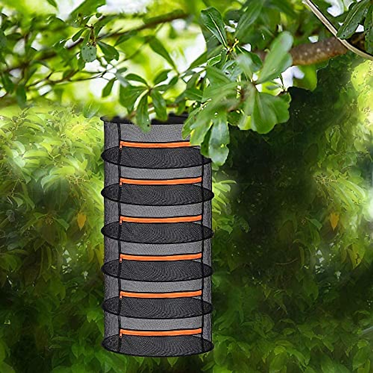 Lalifebuss Herb Drying Rack Hanging, Collapsible Mesh Dry Rack Net Dryer with S Hook, Garden Gloves