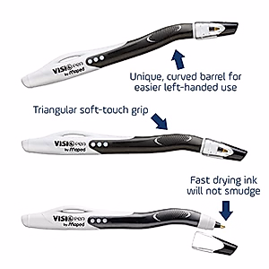 Maped Visio Left Handed Pens, Pack of 2, Black (224327)