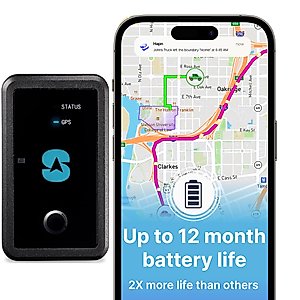 Spytec GPS MAX 12 Month Battery for Long-Term Tracking, Hidden Weatherproof GPS Tracker for Cars, Vehicles, Loved Ones, Trailers, RV - Unlimited Worldwide Real-Time GPS Tracking - Low Cost Plan