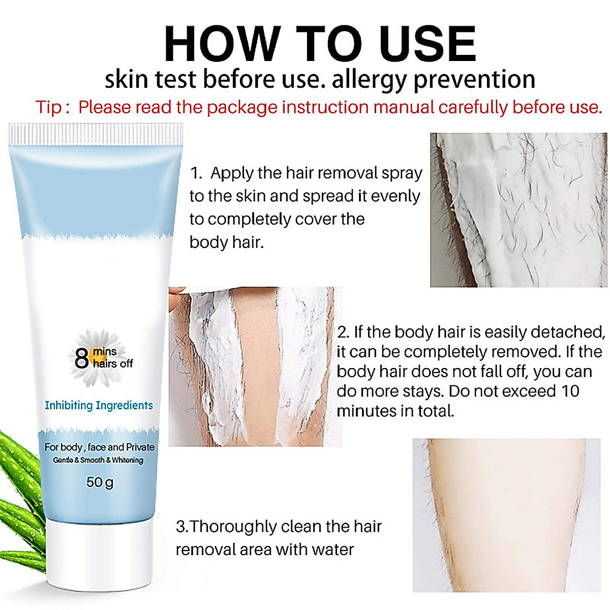 Hair Remove Cream Depilatory Cream for Normal Skin,Hair Remover Legs Face Eyebrows Bikini,Skin Hair Cleaner for Women Men 50g