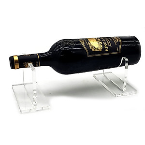 Wine Bottle Holder Floating Acrylic Stand Rack/Holder Counter Top Display Case Riser
