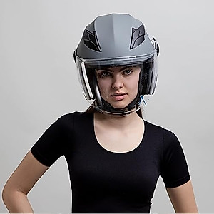 Westt Open Face Helmets with Dual Sun Visor– Motorcycle Helmet for Men and Women 3/4 Helmets DOT Approved for Scooter Motorbike Street Jet Series