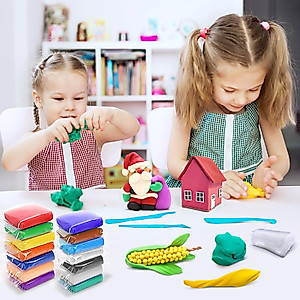 ESSENSON Air Dry Clay 50 Colors, Modeling Clay for Kids, DIY Molding Magic Clay, Gift for Kids