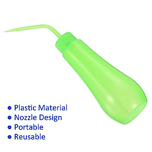 M METERXITY 2 Pack Squeeze Bottle - Plant Watering Wash Bottles Bent Tip Mouth Plastic, Apply to Indoor/Outdoor/Garden (250ml Green)