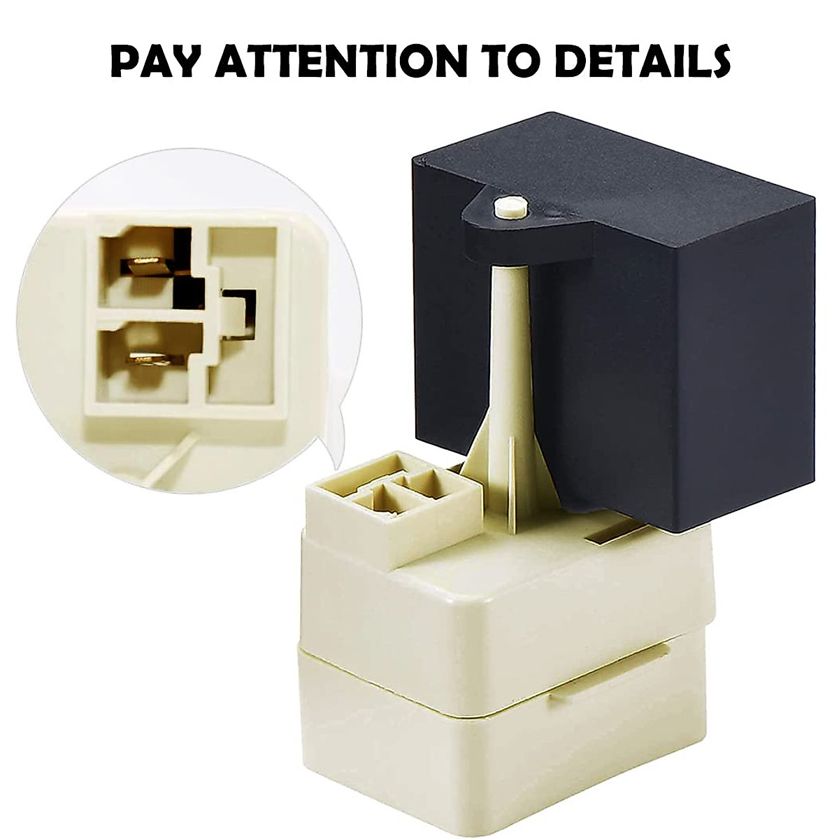 W10613606 Refrigerator Compressor Start Relay and Capacitor Compatible with Whirlpool Ken-More Kitchen-Aid fridges Replace W10416065 AP5787784 PS8746522 3023300 67003186