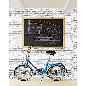 Yancorp 10ft White Gray Brick Wallpaper Peel and Stick Wallpaper Brick Vinyl Wrap,Self-Adhesive Wallpaper Backsplash Kitchen Living Room