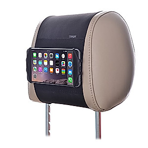 TFY Car Mount Universal Car Headrest Mount Holder with Silicon Holding Net Compatible with Both 4.5-6 Inch Phones and 7-10.5 Inch Tablets