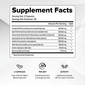 Testosterone Booster for Men - Male Enhancing Supplement - Test Booster for Endurance, Drive, Stamina, Strength, Size, Libido & Lean Muscle Growth - Supports Healthy Blood Circulation - 120 Pills