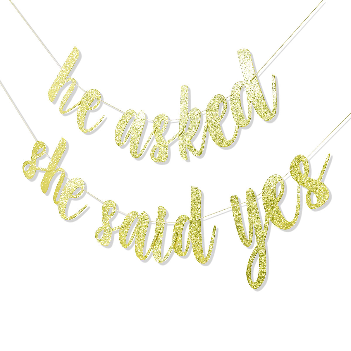 He Asked She Said Yes Bannner - She Said Yes Bannner,bridal Shower Party Decorations Banners,engagement Banner,bridal Party Banner,wedding Engagement Banner
