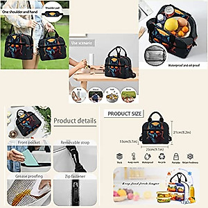 Wolf Backpack for School Girls and Boys Bookbag with Lunch Box Lightweight and Durable 17 Inch Laptop Backpack 4 pcs Set