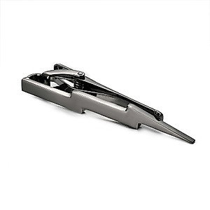 Yoursfs Black Cool Lightning Bolt Tie Clip for Men Warrior Tie Bar Men's Tie Pins