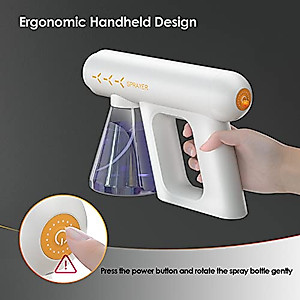 GLGLMA Atomizer Sprayer, Electric Handheld Sprayer Disinfectant Fogger Gun Portable Rechargeable Sprayer Gun, Nano Atomizer for Home Office School Hotel