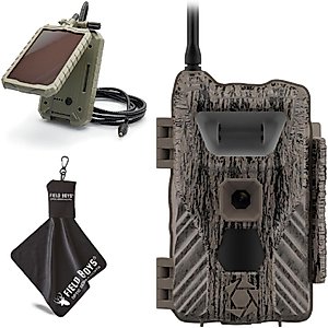 Stealth Cam Flashback 40MP Trail Camera with 0.4s Trigger Speed, True Color Night Photos, White Xenon Flash, App-Controlled, Verizon & AT&T, Microfiber Cleaning Cloth, and Solar Panel