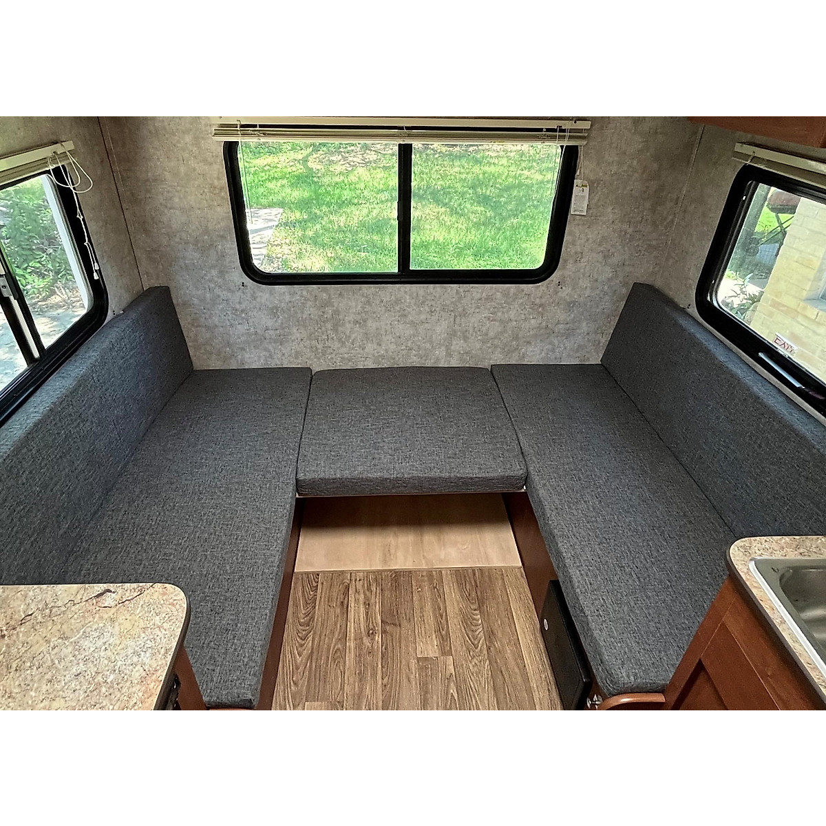 SINCERE Custom Bench Cushion for Indoor Furniture, Bay Window Seat Cushion, Bespoke Bench Pillow, Fireplace Hearth Cushion, Non-slip Chair Pad Couch Sofa Foam Cushion Replacement, Swing Cushion, Gray