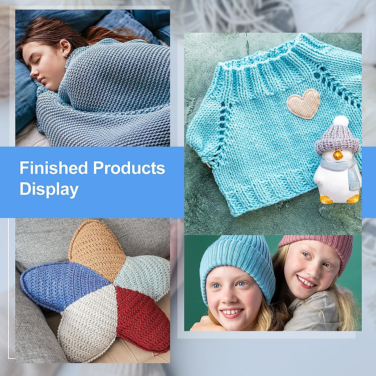 Katech Knitting Needles Set, 9 Pairs Circular Knitting Needles Set and 22 Pcs Single Pointed Knitting Needles Set with Tote Bag Knitting Accessories Knitting Supplies Knitting Needles for Beginners