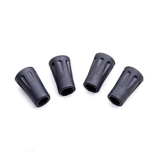 Walking Stick Tips Rubber 4 Pack Trekking Pole Tips Replacement Rubber Feet for Hiking Poles, Walking Sticks, Trekking Poles Rubber Tip for Walking Sticks Hiking Trekking Poles Rubber Feet