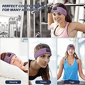 Lavince Sleep Headphones Bluetooth Sports Headband, Wireless Sports Headband Headphones with Ultra-Thin HD Stereo Speakers Perfect for Workout,Jogging,Yoga,Insomnia,Side Sleepers,Air Travel,Meditation