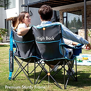 PORTAL Folding Camp Chairs Portable Backpacking Chair Comapct Beach Chair for Hiking Travel Outdoor Sports Picnic Garden Festival Lightweight, 500LBS Capacity