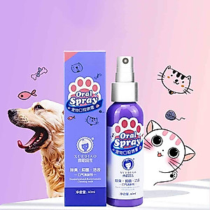 LeMall Petry Oral Spray for Dogs - Petry Teeth Cleaning Spray for Dogs and Cats, Pet Breath Freshener Spray Care Cleaner, Oral Spray for Pets, Dog Dental Spray Reduces Plaque & Tartar Buildup (2pcs)