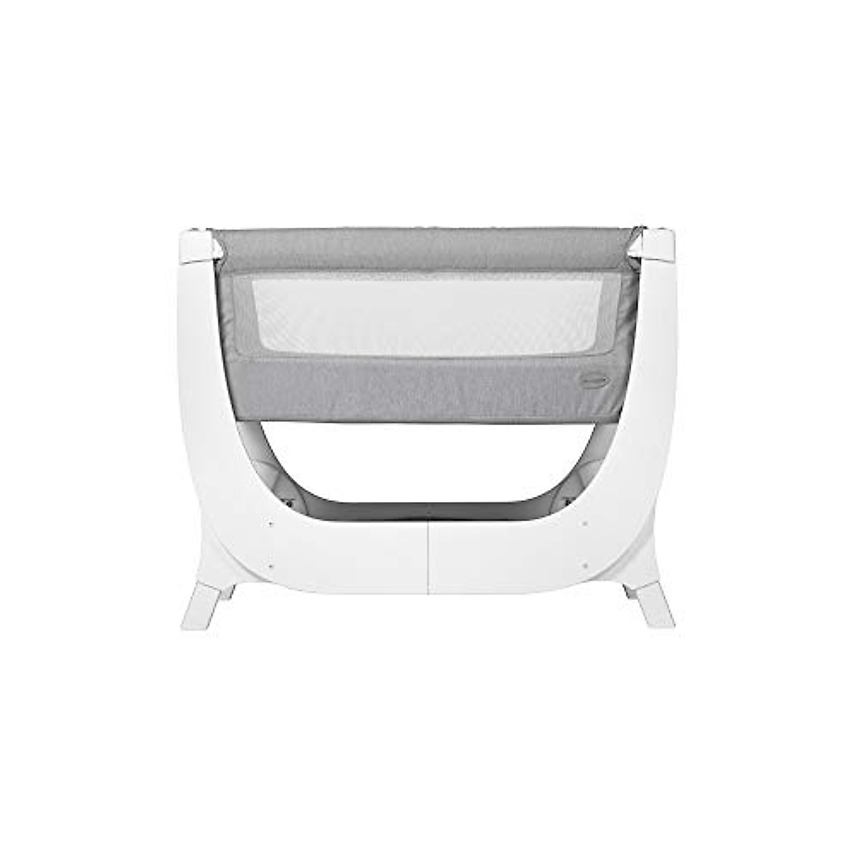 Beaba by Shnuggle Air Bedside Sleeper, Bedside Bassinet, and Infant Crib with Breathable Mesh Sides and Zip Down Side, 7 Different Height Adjustments, Grey