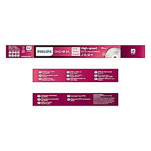 Philips 10x DVD+R DL, 8.5GB/240min, 8X, DR8S8B10F_00