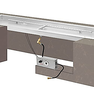 Onlyfire All-in-One Natural Gas Fire Pit Ignition System Kit (Includes Electronic Igniter, Key Valve, PVC Hose, Fittings)