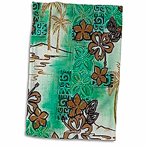 3dRose Lee Hiller Designs 50s Retro Print - Atomic Martini Tiki Club - Towels (twl-4955-1)