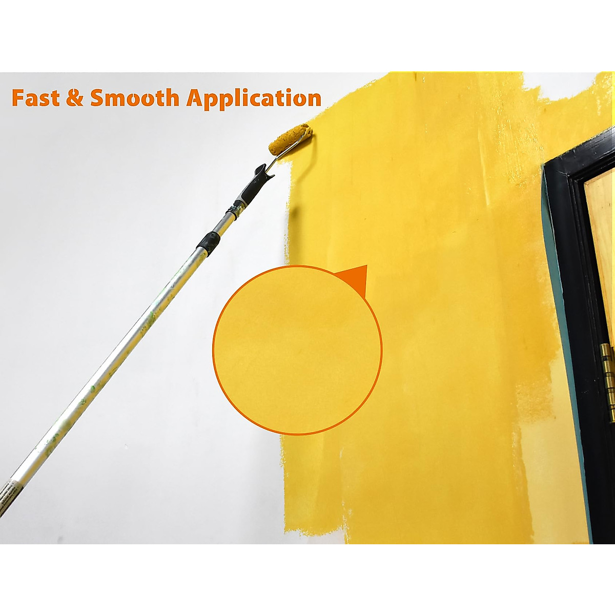 ROLLINGDOG 4 Inch Paint Roller - Mini Rollers Painting Include 4" Microfiber Jumbo Mini Paint Roller 3/8” Nap,Paint Tray with Disposable Liners (Pack of 3) and Paint Roller Frame