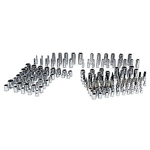 WEIZE 270-Piece Mechanics Tool Set with Case, 1/4", 3/8",1/2" Drive, SAE and Metric, Socket Set, Ratchets, Wrenches,Extension Bar, Hex Keys and Screwdriver Bits