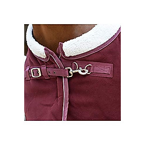 WeatherBeeta Sherpa Fleece Cooler Standard Neck Maroon/White 81"