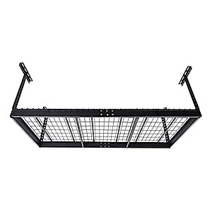 ABN Garage Shelving Ceiling Mounted Storage Racks - 3x6ft Ceiling Garage Storage System for Totes Decorations and More