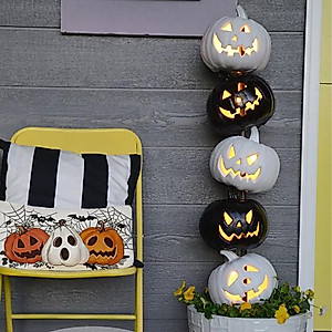 AACORS Halloween Pillow Cover 12X20 Inch Pumpkin Jack-O'-Lanterns Bat Web Decoration Holiday Farmhouse Pillow Case Decor for Home Sofa Couch AA306-12