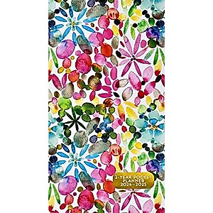 2024-25 Watercolor Garden 2-Year Pocket Planner (24-Month Calendar)