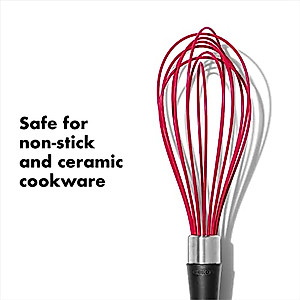 OXO Good Grips 9-Inch Silicone Whisk - Red