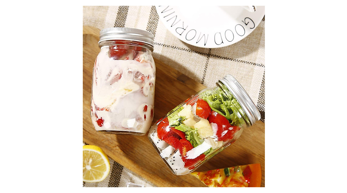 SKOCHE 16 oz Mason Jar Set - Perfect for Canning & Decor