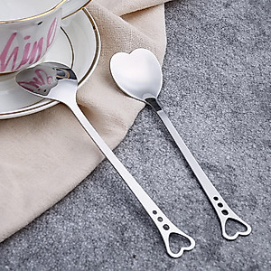 20 Pieces Heart Shaped Stainless Steel Dessert Spoons 5.7inch Coffee Spoon Teaspoon Stirring Spoon Ice Cream Spoon for Home, Restaurant Kitchen, Cafe or Bar.