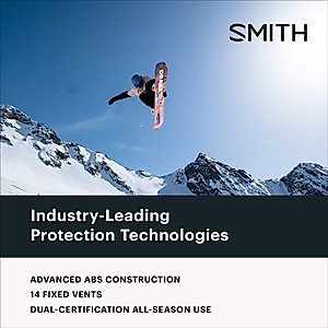 Smith Holt Jr. Snow Helmet – Kids Ski & Snowboard Helmet with Bombshell Construction, Adjustable Fit, Ear Padding & Ventilation – Head Protection for Boys & Girls – Black, Youth Medium