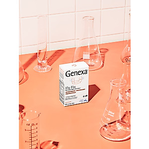 Genexa Flu Fix | Multi-Symptom Flu Remedy for Kids & Adults | Delicious Organic Acai Berry Flavor | Certified Organic & Non-GMO | Homeopathic Remedy Made Clean | 60 Chewable Tablets