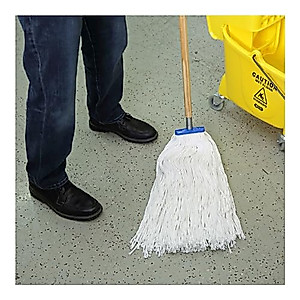 Boardwalk BWK732R 32 oz. Economical Lie-Flat Rayon Fiber Mop Head - White (12/Carton)