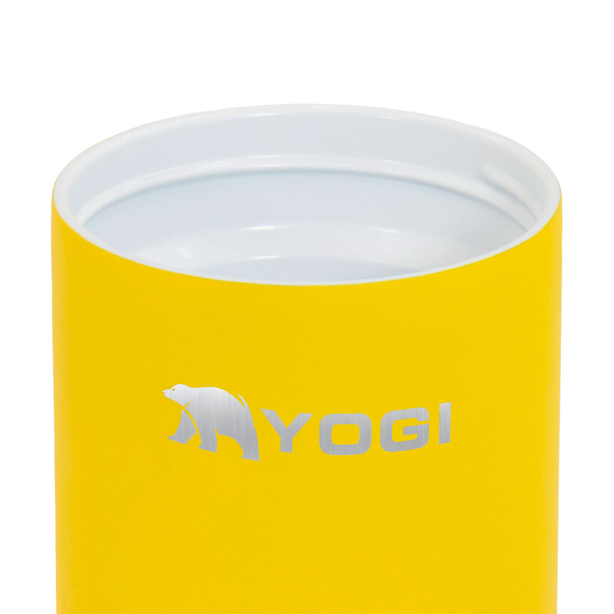 YOGI Voyager One Ceramic Lined All-In-One Tumbler Can Bottle Cooler with Flip-Up Handle - 12oz Limoncello