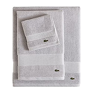 Lacoste Heritage Supima Cotton Bath Sheet, Microchip, 35" x 70"