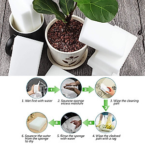 CertBuy 50 Pack Extra Thick Magic Sponge Eraser Cleaning Melamine Foam Eraser Sponge Magic Cleaning Pads for Kitchen, Bathroom, Furniture, Leather, Car Cleaning Tool - 100x70x30mm