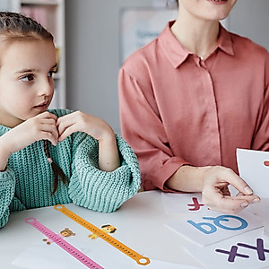 24 Pcs Slide and Learn Number Line 16.5 x 1.5 Inch PVC Number Line for Student, 0 to 30 Math Number Line Animal Positive Integers Number Lines Childhood Education Materials for School (Vivid Colors)