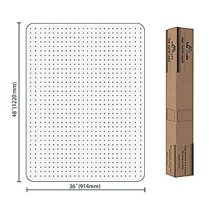 FuturHydro Office Chair Mat for Low Pile Carpet, 48" x 36" Clear Computer Desk Chair Mats for Carpeted Floors, Easy Glide Rolling Plastic Floor Mat (Rectangle)