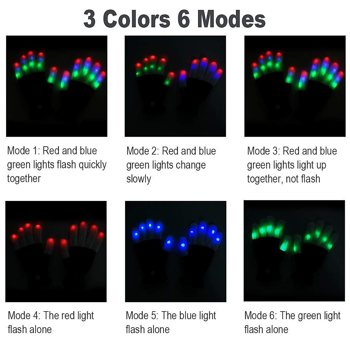 Luwint LED Toys Gloves for Kids - Light Up Cool Boy Gifts 6-8 8-10 10-12, Autistic Birthday Christmas Stocking Stuffers for Children 6 7 8 9 10 11 12 Year Old