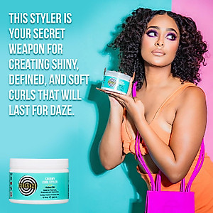 Curldaze Ultra Moisture Creme with Kukui Oil, Vitamins A, C, and E. Moisturizing and Styling Curl Creme for Curly Hair, Great for Twist-Outs, Braid Outs, Wash & Gos, Shines, Intensely Moisturizes