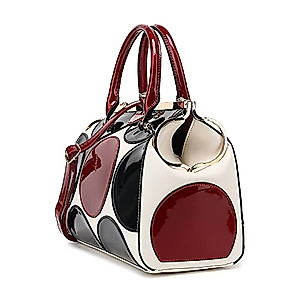 Style Strategy red patent leather 2in1 purses for women handbag with wallet Satchel pattern Shoulder crossbody bags for women