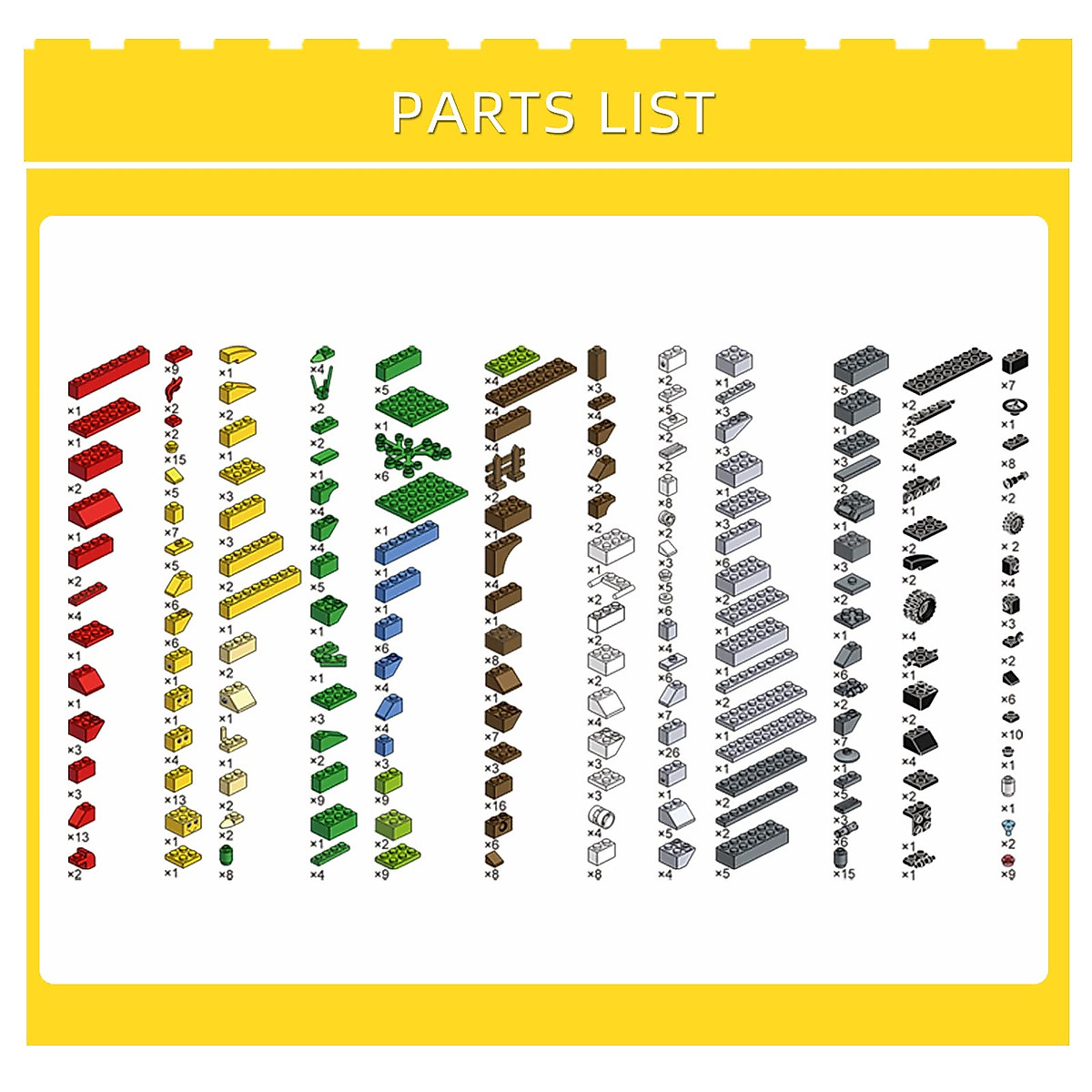 Wange Classic Brick Box 625Pieces Building Block Kit for Creative Play A Great Holiday Present Idea for Christmas Educational Toy for Child