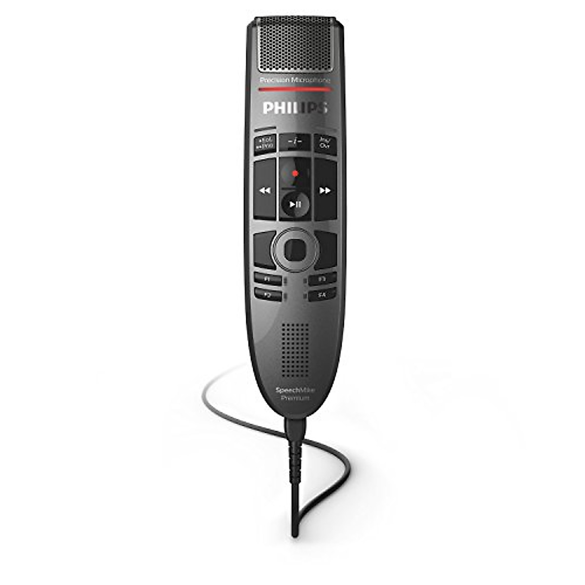 Philips SpeechMike Premium Touch USB Dictation Microphone for Crystal Clear Recording and Best Voice Recognition, Barcode Scanner, Sensory Control Panel and Press Buttons, Charcoal Grey SMP3800